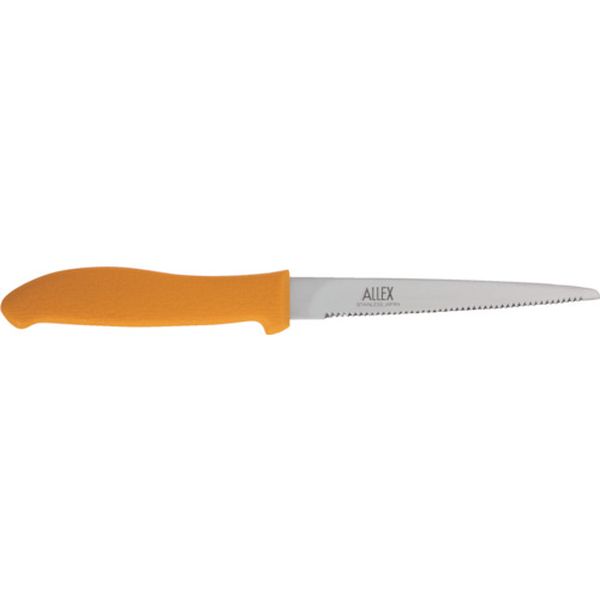 ・ギザ刃加工により、スムーズに切り進めます。・ハンドル部は手が滑りにくいシボ加工を施してあります。・段ボール、厚紙、発泡スチロールのカットに。・全長(mm)：240・刃長(mm)：128・刃厚(mm)：1.4・刃長：128mm・刃:ステンレ...