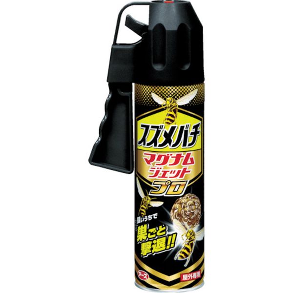 ・バズーカ砲方式で強力大量噴射ができます。・速効性と致死効果に優れたスズメバチによく効く4種の有効成分配合処方です。・ハチの駆除。・容量(ml)：550・タイプ：ハチ用・雑品です。・生産国 日本・JANコード 4901080237118・質...