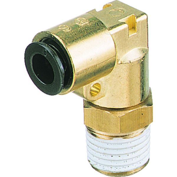 ・用具不要のワンタッチ着脱。・チューブへの傷がつきにくいロック構造。・適合チューブ外径D(mm)：6・接続口径：R1/8・六角対辺(mm)：12・使用圧力：1MPa・使用流体：空気・流体温度(℃)：-5〜60℃・流体温度(℃)：-5〜60℃...