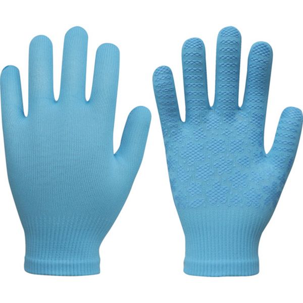 ・カラフルな色合いと花柄のすべり止めがついた女性向け手袋です。・伸び縮みする繊維を使用し、小指の又が下がっているので手にフィットします。・毎日の作業から大切な手を守ります。・一般軽作業・色：ライトブルー・サイズ：フリー・全長(cm)：18....