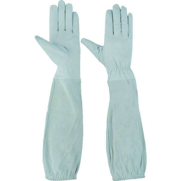 ・肘まで豚本革を使用した手袋です。・果樹の剪定や収穫に最適です。・収穫作業。・剪定作業。・色：ホワイト・サイズ：M・全長(cm)：47.0・手のひら周り(cm)：21.2・中指長さ(cm)：8.8・厚さ(mm)：約0.7・豚本革・生産国 中...