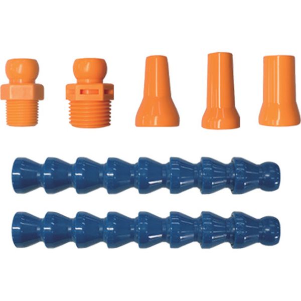 ・繋ぎ目の勘合が固く、姿勢保持能力が高いです。・金属加工機械のクーラント液用のホースとして、及びその他の流体のホースとして使用でき、パーツの組み合わせにより角度、長さ、口径を自由自在に組替する事が出来ます。・材質はポリアセタール樹脂(POM...