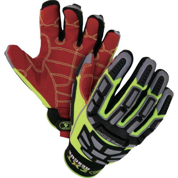 ・SuperFabric［［R上］］素材を手のひらインナーに採用し、ISEAレベル5の耐切創性を持たせています。・手の甲側は、優れた衝撃保護機能を持たせています。・金属、ガラス、木材、廃棄物の取り扱いなど。・消防防災用手袋・色：ブラック/蛍...