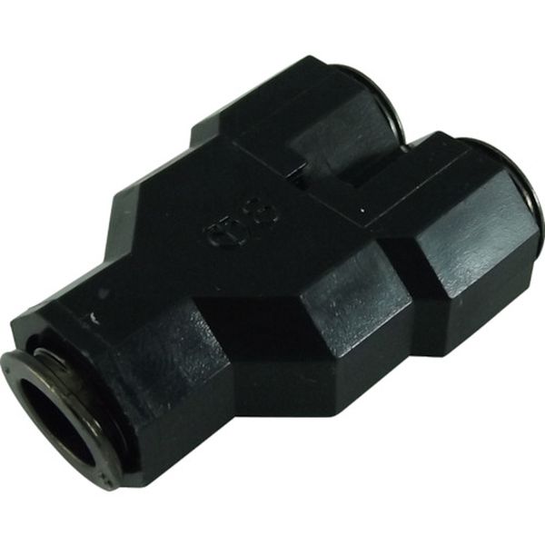 ・適合チューブ外径D(mm)：8×8×8・使用流体：空気・使用圧力：1MPa・使用温度範囲：-5〜60℃・本体:ポリアセタール(POM)・シールゴム:ニトリルゴム(NBR)・生産国 日本・JANコード 4537327002418・質量 17...