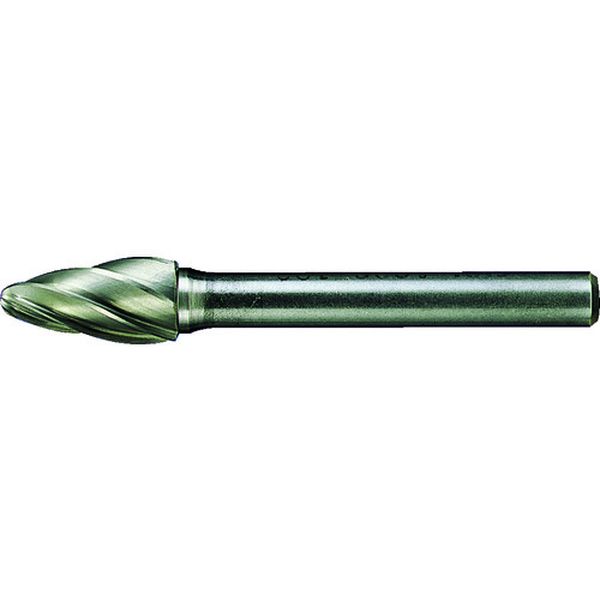 ・アルミニウム切削用の超硬バーです。・刃径6.0mm以下のものは、オール超硬(全長50.8mm)です。・形状：砲弾型(アルミカット)・刃径(mm)：9.5・刃長(mm)：19・軸径(mm)：6・軸長(mm)：45・タイプ：ロー付・最高使用回...