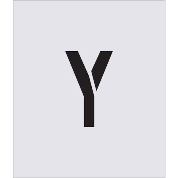 ・吹付用のステンシルプレートです。・ポリプロピレンの薄い板のため曲面にそわせて使用することができます。・材質がポリプロピレンのため、使用後の処理も簡単です。・駐車場などの吹付用プレートに。・表示内容：Y・文字サイズ(mm)縦：150・文字サ...