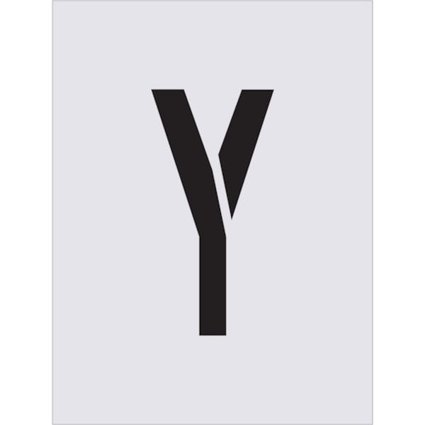 ・吹付用のステンシルプレートです。・ポリプロピレンの薄い板のため曲面にそわせて使用することができます。・材質がポリプロピレンのため、使用後の処理も簡単です。・駐車場などの吹付用プレートに。・表示内容：Y・文字サイズ(mm)縦：250・文字サ...