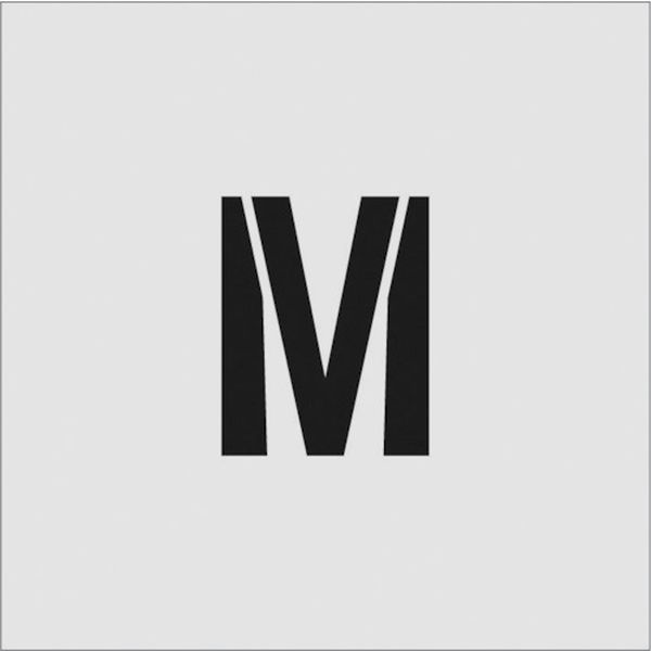・吹付用のステンシルプレートです。・ポリプロピレンの薄い板のため曲面にそわせて使用することができます。・材質がポリプロピレンのため、使用後の処理も簡単です。・駐車場などの吹付用プレートに。・表示内容：M・文字サイズ(mm)縦：100・文字サ...