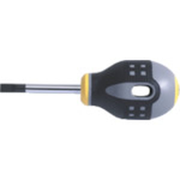 ・人間工学に基づいた手に優しいエラストマー付エルゴハンドルです。・ハンドル両端部に色あせしないカラーコーティングを施しています。・刃先：［［-］］1.2×8.0・軸長(mm)：25・全長(mm)：83・全身焼入・ブラックポイント加工・軸:工...