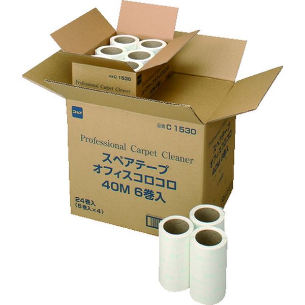 ・1回転が長く、太巻きのタイプなので広いスペースを効率よくお掃除出来ます。・テープを切る回数が減って作業効率も改善されます。・色：ー・幅(mm)：187・長さ(mm)：ー・テープサイズ：187mm幅×40m・タイプ：すじ塗カーペット用・ロー...
