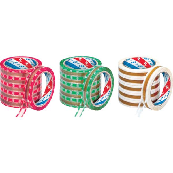 ・セロテープ［［R下］］の両サイドに粘着剤がついていないので、『つまみやすく・はがしやすい』ようになっています。・バイオマスマーク認定製品です。・フードパック全般のふた止め(固定用)。・封筒類の封緘。・色：レッド・幅(mm)：18・長さ(m...