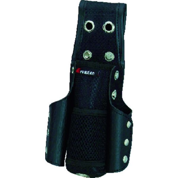 ・落下防止金具を左右のリングに取り付け可能です。・左右のホルダーにカッターやドライバーが収納できます。・ペン型充電ケース用。・色：黒・形状：ペン型充電ケース・幅(mm)：120・奥行(mm)：65・高さ(mm)：260・ベルト通し幅(mm)...