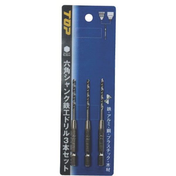 ・刃先にX型シンニング加工が施されていますので、刃先が逃げず、正確な位置に穴あけができます。・六角軸シャンクで電動ドリルにワンタッチで取り付け可能です。・同サイズの3本セット商品です。・被削材:鉄、アルミ、銅、木材。・セット内容(mm)：2...