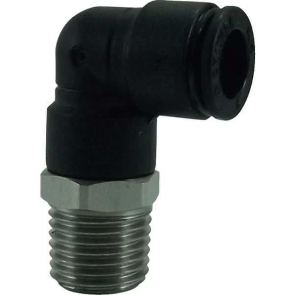 ・適合チューブ外径D(mm)：8・接続口径：R1/4・六角対辺(mm)：14・使用圧力：1MPa(空気)、0.3MPa(水)・使用流体：空気、水・流体温度(℃)：-5〜60℃(空気)、5〜40℃(水)・本体:ステンレス(SUS303)+難燃...