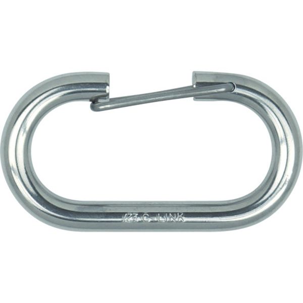 ・開口部が広くて使いやすいです。・連結用フックに。・幅(mm)：35・長さ(mm)：66・使用荷重(kN)：0.29・D(mm)：7・L(mm)：35・W(mm)：66・C(mm)：13.0・本体:ステンレス(SUS304 バレル研磨)・ス...