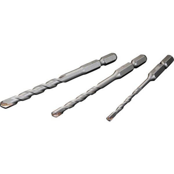 ・六角軸(対辺6.35mm)により充電インパクトドライバーに直接取り付けが可能です。・一体型のため、ブレが少なく、耐久性に優れています。・被削材:コンクリート、ブロック、レンガ、モルタル、タイルなど。・刃径(mm)：5.5・有効長(mm)：...