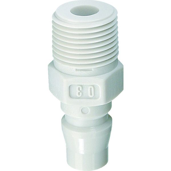 ・サビに強く、軽量で扱いやすい商品です。・飲料用機器、食品機器、ろ過装置などの水配管に。・相手側取付サイズ：Rc3/8・六角対辺(mm)：17・使用温度範囲(℃)：0〜50・最高使用圧力(MPa)：1.0・使用流体：水・使用温度(℃)：0〜...