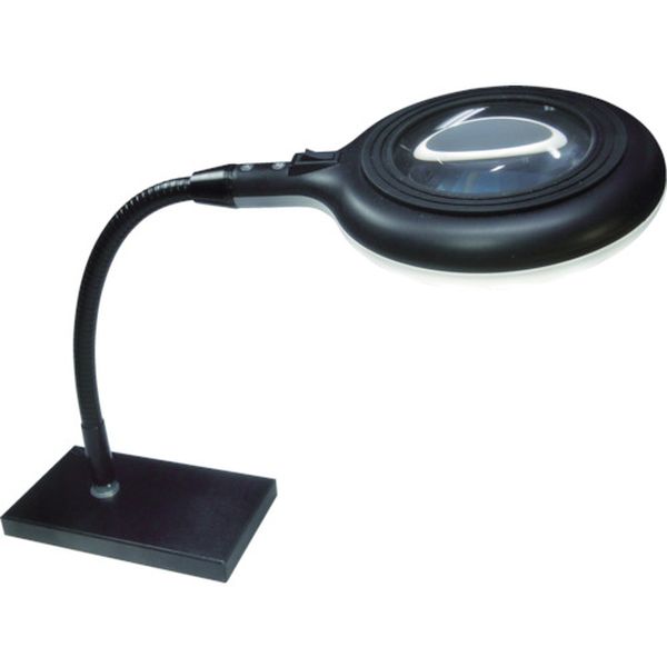 ・拡大鏡付LEDスタンドです。・卓上用LED付拡大鏡からレンズユニットを外して照明スタンドとしても使用できます。・組立作業・検品など。・倍率(倍)：2.3・レンズ寸法(mm)：φ85・アーム長さ(mm)：188・幅(mm)：80・奥行(mm...