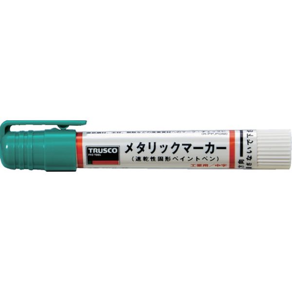 ・携帯に便利なクリップ付、速乾性固形ペイントペンです。・溶接箇所、鉄鋼材、木材、樹脂などの産業資材へのマーク・チェック。・色：緑・適合温度範囲(℃)：-20〜50・文字サイズ：中字・文字サイズ(mm)：中字・顔料、定着剤(樹脂)、アルコール...