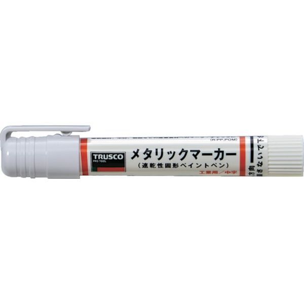 ・携帯に便利なクリップ付、速乾性固形ペイントペンです。・溶接箇所、鉄鋼材、木材、樹脂などの産業資材へのマーク・チェック。・色：白・適合温度範囲(℃)：-20〜50・文字サイズ：中字・文字サイズ(mm)：中字・顔料、定着剤(樹脂)、アルコール...