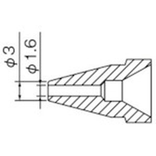 ・内径(mm)：1.6・外径(mm)：3.0・白光　ノズル　1.6MM・適用吸取器：FR-301、FR-410・生産国 日本・JANコード 4962615046254・質量 15g・コード：818-4555 ・品目：N6110N61-10楽...