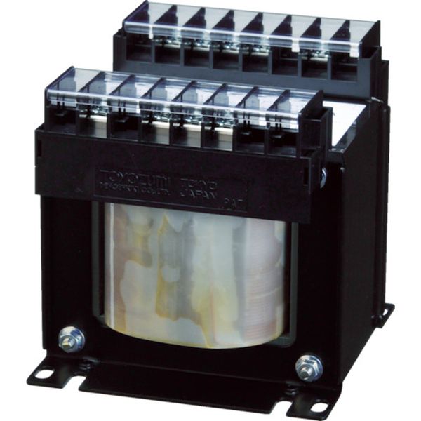 ・単相、複巻タイプです。・50/60Hz両用になります。・耐電圧はAC1.5kVです。・JIS C-6436適用です。・P-S間シールド付です。・接続形状は端子台になります。・200V対100Vの絶縁トランスで電源ノイズを防ぐのに適しており...