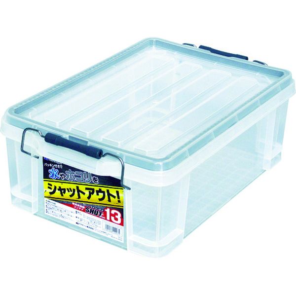 ・フタ裏側のフレーム部にパッキン付きなので、水やホコリが入りにくくなっています。・スタッキング(積み重ね)可能です。・フタに便利な目盛りが付いています。・丈夫なステンレス線材バックルです。・色：クリア・外形寸法(mm)間口：295・外形寸法...