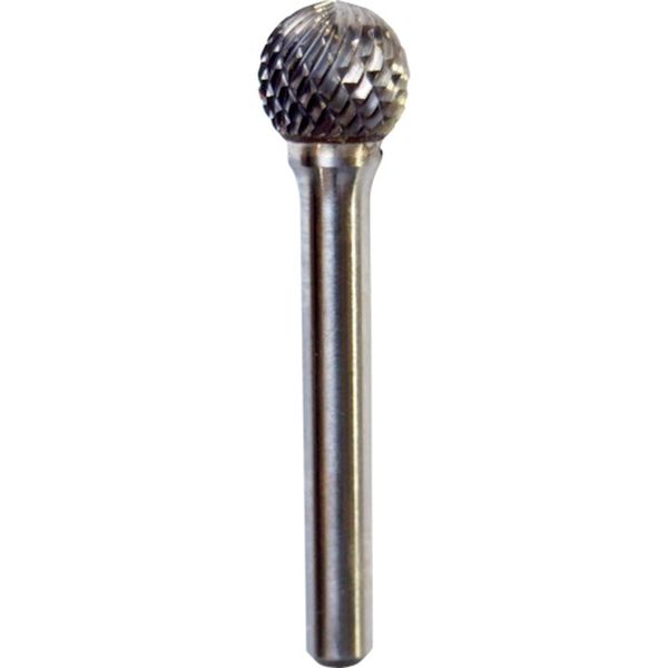 ・切削からバリ取りまで、各種金属加工に幅広くご使用いただけます。・形状：球(ダブルdカット)・刃径(mm)：12・刃長(mm)：11.5・軸径(mm)：6・軸長(mm)：43.5・タイプ：ロー付・最高使用回転数(rpm)：35000・全長(...