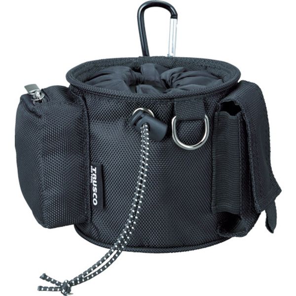 ・ベルトを外さなくても脱着可能なボタンホックタイプです。・超はっ水加工です。・カラビナ付(アルミ製)です。・現場で使用するドライバーやスパナなど工具の収納に最適です。・幅(mm):155・高さ(mm):120・色:ブラック・奥行(mm):9...