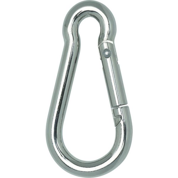 ・国内製造の高品質なカラビナです。・手作業で最終調整をしているので、滑らかな開閉を実現しています。・素手にも優しいニッケルメッキ仕上げです。・アルミ合金製に比べて耐摩耗性に優れています。・チェーン・ワイヤ・ロープなどの連結用フックとして。端...