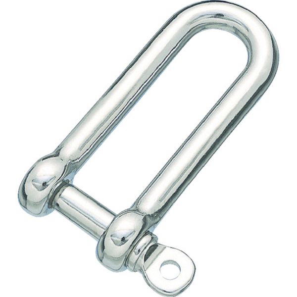 ・L寸法が従来のシャックルの2倍の長さなので、用途が広がります。・チェーン・ワイヤ・ロープ等の連結や、端末の金具のジョイントに使用。・使用荷重(kN)：4.12・ねじ径：W1/2・B(mm)：24・D(mm)：12・L(mm)：96・d(m...