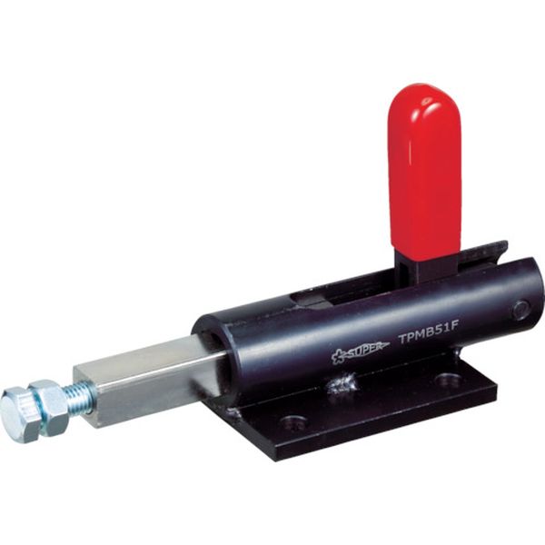・ほとんどの機種のカシメ(支持)ピンにステンレスを採用し、長期の使用に対応しています。・検査治具をはじめ、熔接治具、その他組立治具、加工治具に最適です。・全長(mm)：211・付属ボルト径：M12×50・ハンドル操作角度(°)：105・スト...