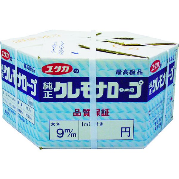 ・手触りが良く扱いやすい、耐候性、耐久性に優れた強度の強いロープです。・緑の糸印が約1m間隔に入っています。・箱入りの為、ロープが汚れません。・各種作業、結束、固定、引張に。・建築、土木、グランド測定など。・色：白・線径(mm)：9・長さ(...
