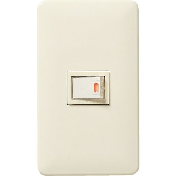 ・片切タイプの埋込ほたるスイッチBです。・定格：15A 100V・スイッチ数：1・幅(mm)：70・長さ(mm)：120・厚さ(mm)：32.5・色：ミルキーホワイト・ネームカバー付・モダンプレート付・プレート：ABS樹脂・生産国 日本・J...