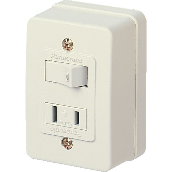 ・タンブラスイッチです。・定格：スイッチ10A 300V/コンセント15A 125V・幅(mm)：52・長さ(mm)：74・厚さ(mm)：35.9・色：ミルキーホワイト・生産国 日本・JANコード 4989602566793・質量 116g...