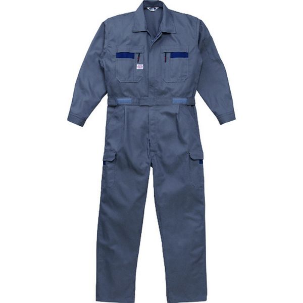 ・ストライプ柄のつなぎ服です。・胸ポケットには通常タイプと、ペンなどを入れるのに便利なミニタイプが付いています。・腰部にはウエストサイズを調節できる大型マジックテープ付きです。・背面にはノーフォークを採用し、腕の引きつりを軽減します。・自動...