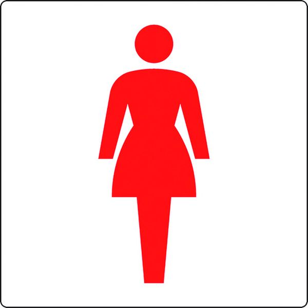 ・壁面へ直接固定するタイプのトイレ表示です。・トイレ入口への設置に。・表示内容：女性ピクト・取付仕様：壁面タイプ・縦(mm)：100・横(mm)：100・厚さ(mm)：3・2018年(平成30年)4月20日改正 JIS Z 9103「ユニバ...