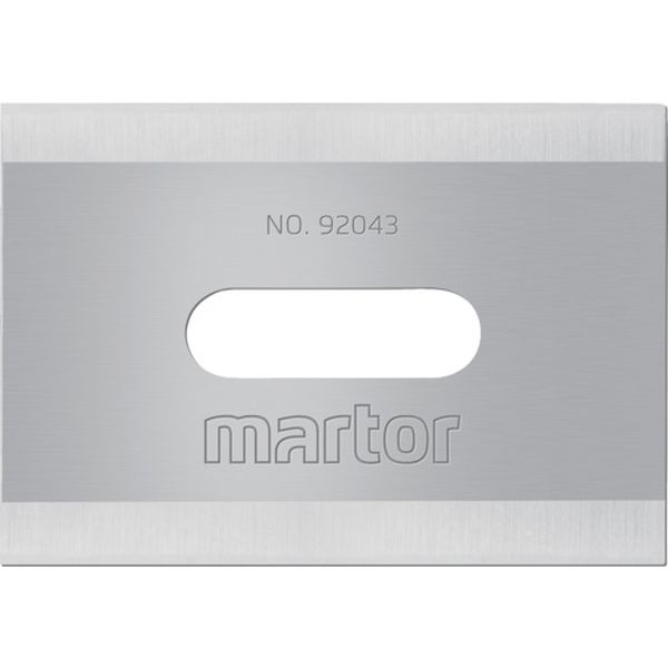・1枚で4か所使用可能です。・刃厚(mm)：0.4・長さ(mm)：26・幅(mm)：18.5・martor　替刃　10枚　INDUSTRIAL　BLADE　92043・合金工具鋼・生産国 ドイツ・JANコード 4002632801525・質...
