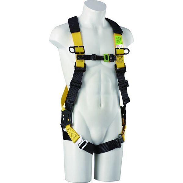 ・ソフトなベルトと肩パッドを装備しています。・両腿にワンタッチバックルを採用した「Easy Harness Neo」の上位モデルです。・建設、土木、造船、橋梁、鉱山、工場、プラントなどに。・サイズ：L・色：イエロー/ブラック・腿バックル：ワ...