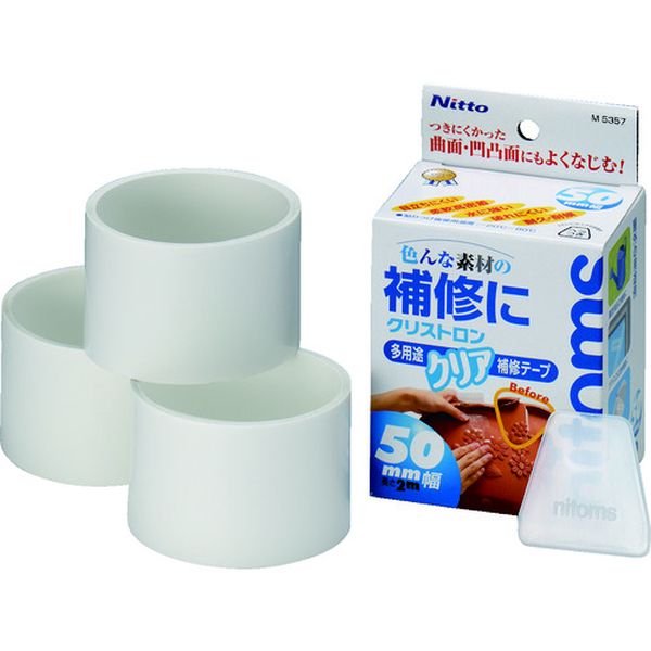 ・透明タイプなので目立ちにくいです。・破れにくく、耐久性、耐候性に優れています。・園芸用品やガラス類の応急補修、ビニール製品の補修。・色：透明・幅(mm)：50・長さ(m)：2・厚さ(mm)：0.18・粘着力(N/10mm)：6.0・引張強...