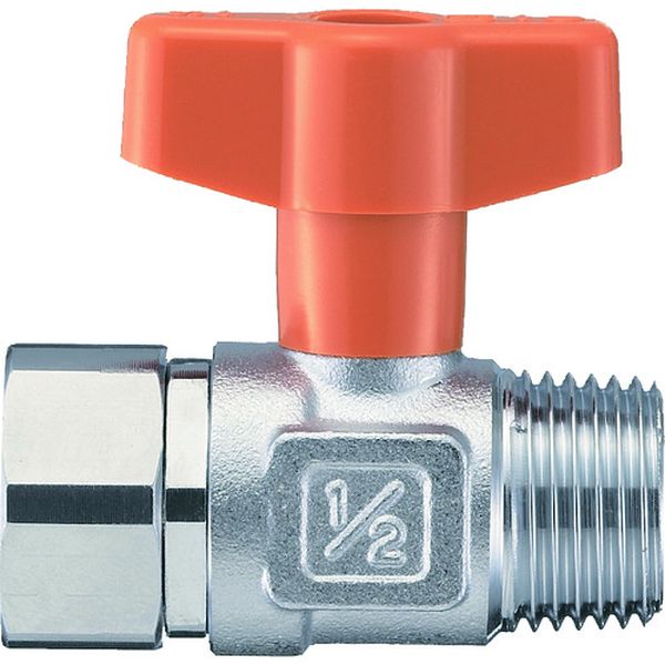 ・ハンドルワンタッチ着脱式です。・ヒートポンプ、エコキュートに使用できます。・めねじ側のナットは回転式です。・呼び径A：G1/2・全長(mm)：61・高さ(mm)：39・ねじサイズ：G1/2・使用温度範囲(℃)：100・ねじ寸法：R1/2・...