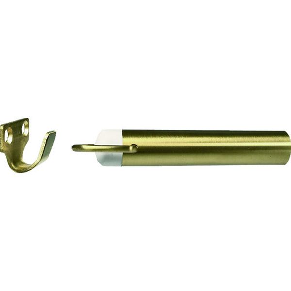 ・扉用のスタンダードな戸当です。・扉の上部に取り付ける戸当。・色：サテンゴールド・幅(mm)：16・長さ(mm)：50・真鍮、軟質樹脂・SG：鉄皿木ねじ(4.1×25)1本、フック用真鍮皿木ネジ(3.1×16)2本・WB：鉄皿木ねじ(4.1...