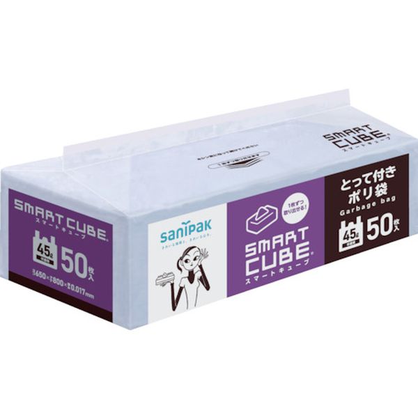 ・1枚ずつ取り出せるティシュタイプのゴミ袋です。・省スペースでの収納が可能です。・縦(mm)：800・横(mm)：650・厚さ(mm)：0.017・容量(L)：45・色：半透明・1冊：50枚入・とって付きタイプのゴミ袋です。・高密度ポリエチ...