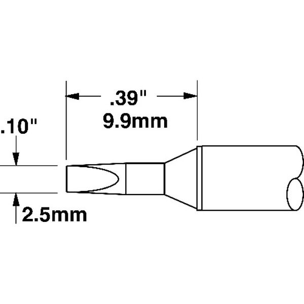 ・MXシリーズ用チップカートリッジです。・設定温度(℃)：496・コテ先名称：D型・496℃　D型　2.5mm x 9.9mm・生産国 アメリカ・質量 6g・コード：145-9963 ・品目：STTC836STTC-836楽天 JP店　