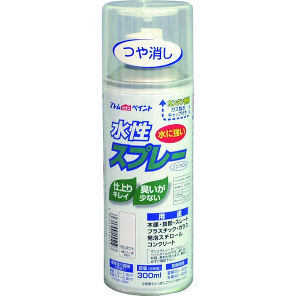 ・霧が細かいので、誰でも綺麗に塗装ができます。・指が疲れにくい、軽いタッチのプッシュボタンです。・乾いた塗膜は水に強く、落ちません。・鉄部、木部、コンクリート、ガラス、発泡スチロール、段ボール紙、プラスチック(アクリル・ポリスチレン・ABS...