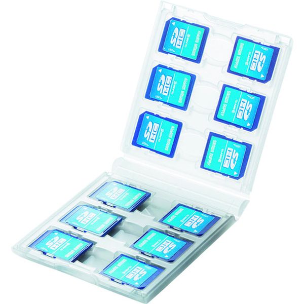 ・SDカードの落下を防ぐツメ付き収納トレーで、SDカードを12枚収納できる軽量でコンパクトなSDカードケースです。・SDカードを12枚収納できる、軽くてコンパクトなSDカードケースです。・SDカードの落下を防ぐツメ付きの収納トレーによりSD...