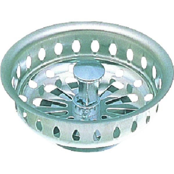 ・ステンレス流し台の排水栓に使用するゴミ受けです。・ツマミを回してフタをすれば、一時的に水溜めが可能です。・外径(mm)：85・高さ(mm)：24・ステンレス・流し台のメーカーによっては合わない場合があるためサイズにご注意ください。・生産国...