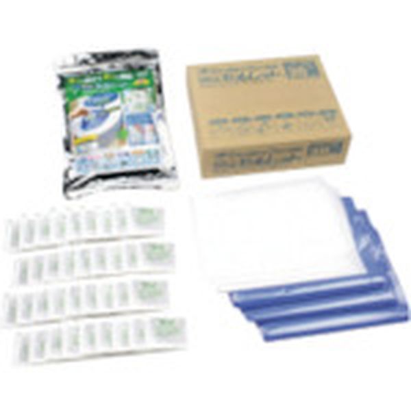 ・災害時、断水時、レジャー、アウトドアなどに水を使わない非常用トイレです。・袋のまま入れるだけで、さっと固まり、すっと消臭できます。・未開封の状態で約7年の長期保存が可能です。・大便には袋を破り直接振りかけてください。・災害時、断水時などに...