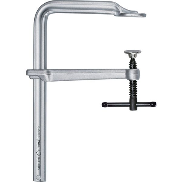 ・スタンダードな深型クランプです。・150mmクランプ時の最大締め付け圧は、8.0kNです。・全長(mm)：513・最大口開き(mm)：400・ふところ(mm)：200・フレーム寸法(mm)A：30.0・フレーム寸法(mm)B：15.0・中...