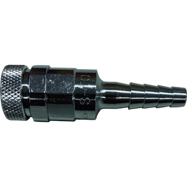 ・ボールロック方式です。・ミニカプラ(日東工器(株)製)と互換性があります。・酸素ホース用。・品名：酸素用ソケット・適合流体：酸素・接続サイズ：φ8mm・最高使用圧力(MPa)：0.9・用途：ホース用・種別：ソケット・生産国 日本・JANコ...